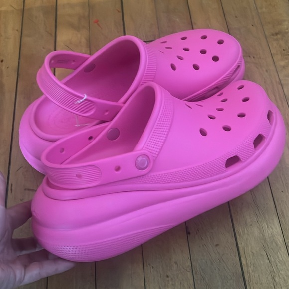 CROCS | Shoes | Crocs Mega Hot Pink Platform Crush Sandals | Poshmark
